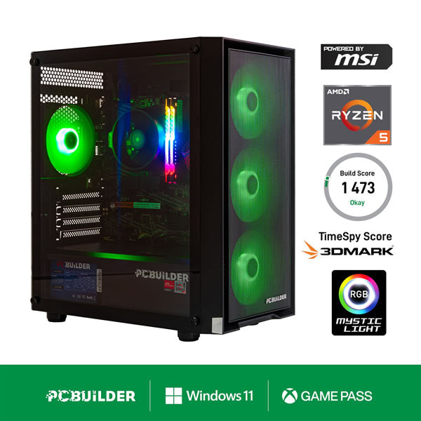PCBuilder Ryzen 5 5600GT DEFENDER Windows 11 Gaming PC – Computer Mania
